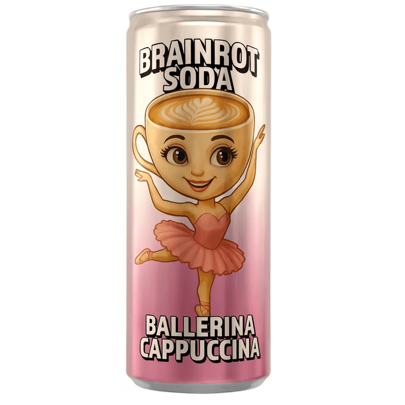 Brainrot Soda Ballerina Cappuccina 250ml | | Fri frakt over 500,-